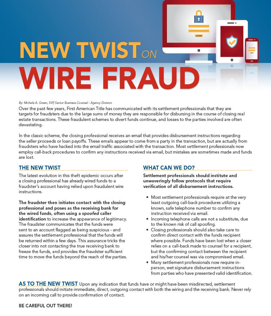 Cybercrime in Real Estate - a New Version of Wire Fraud